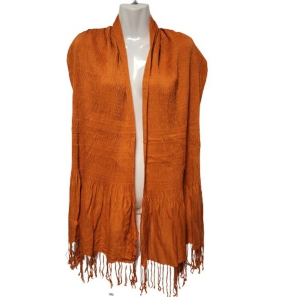 Accessories | Burnt Orange Rust Cashmere Silk Scarf | Poshmark